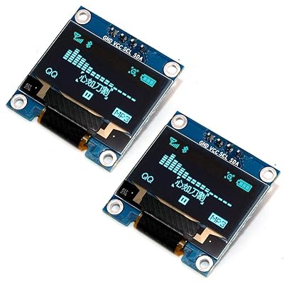Buy WINGONEER 2Pcs 0.96 Inch I2C IIC SPI Serial 128x64 OLED Display SSD1306 Module Board with ...