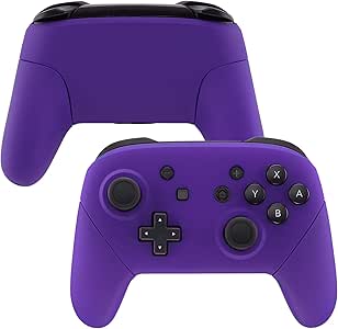 Amazon.com: eXtremeRate Purple Faceplate Backplate Handles for Nintendo ...