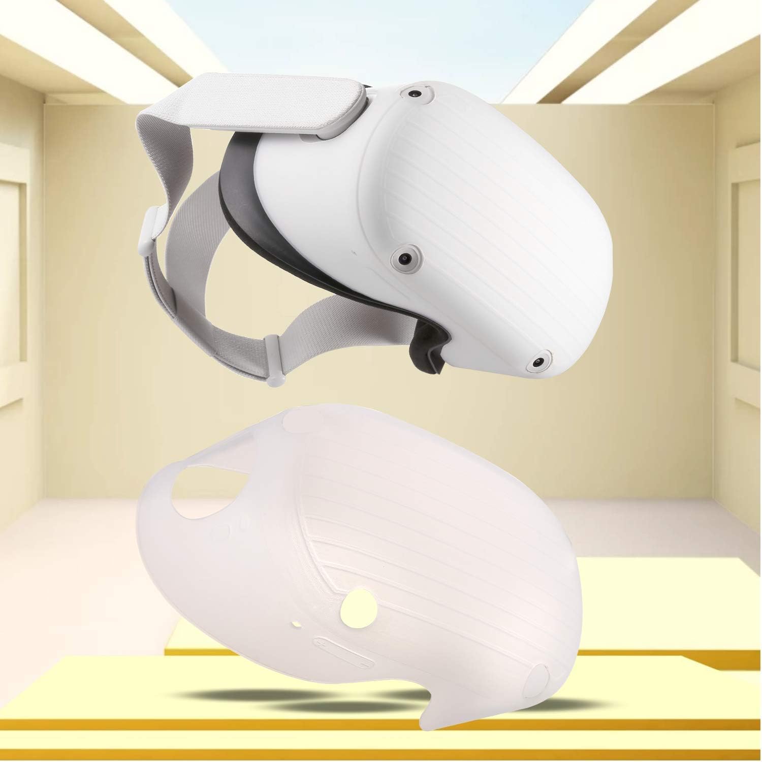 Devansi VR Shell with Lens Cover for Oculus Quest 2 VR Headset ...