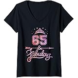 Amazon.com: Women 65 Years Old And Fabulous Happy 65th Birthday T-Shirt ...