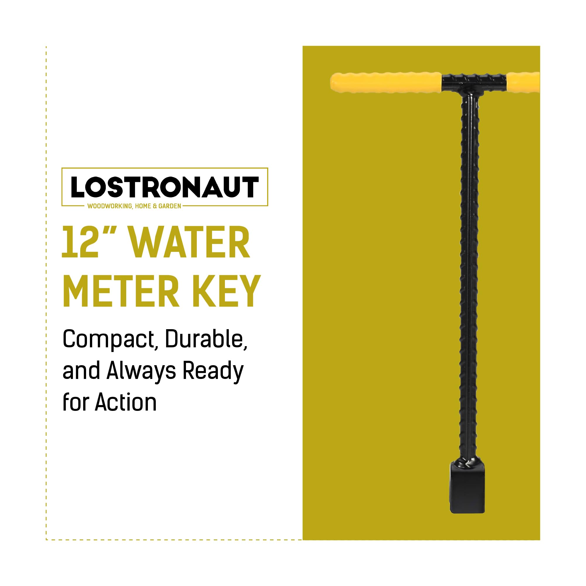 LOSTRONAUT 12" Water Meter Key - Professional Garden And Plumbing Tool ...
