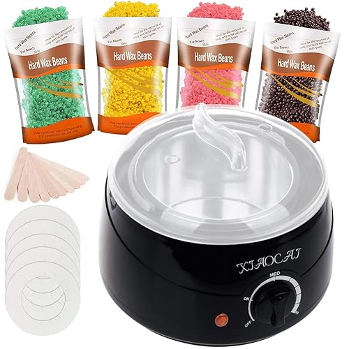 Waxing Kit for Women/Men,Wax Warmer for Hair Removal with 4 Hard Wax ...