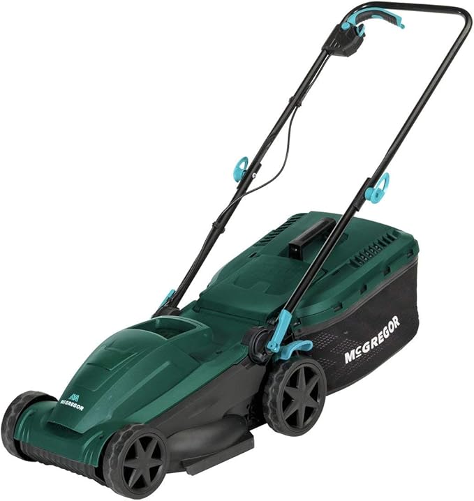 McGregor 34cm Corded Rotary Lawnmower - 1400W: Amazon.co.uk: Garden ...