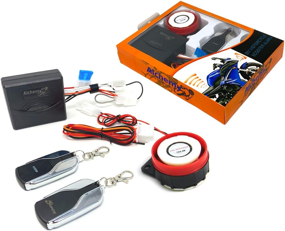 Motorbike Compact Alarm System 12V 12 Volt with Remote Control ...