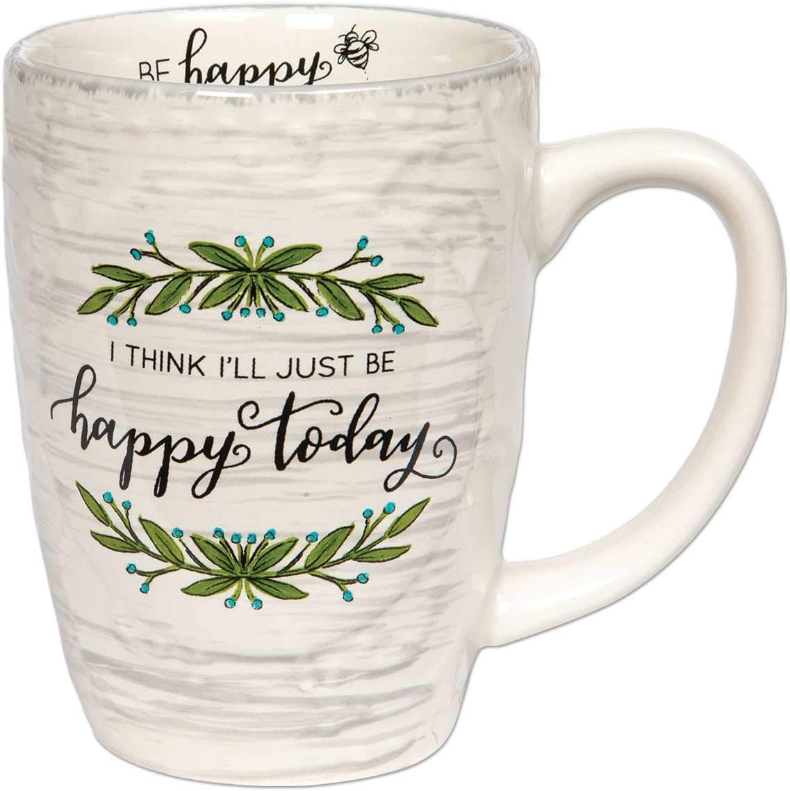 Amazon.com: Brownlow Gifts Simple Inspirations Ceramic Coffee Mug, Just ...