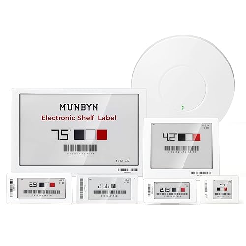 Electronic Shelf Label MUNBYN Demo Kit 6PCS Paperless E-Ink Digital ...