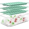 Amazon.com: Ice Cube Tray for Freezer with Bin: Easy Release Ice Cube Maker - 3Pack Stackable ...