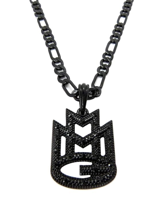 Amazon.com: New Iced Out 'MMG' Maybach Music Group Pendant &24" Figaro ...