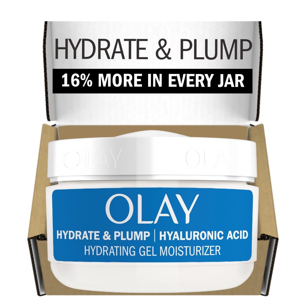 Olay Plump & Hydrate Hyaluronic Gel Face Moisturizer, 2 oz Fragrance ...