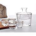 Amazon.com | BOLLAER Sake Pot Set, Japanese Cold Sake Glasses, Clear ...