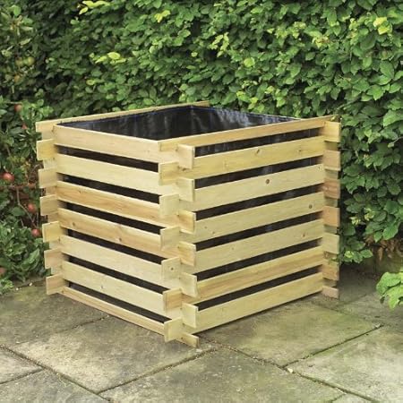 Gardman 80 x 80 x 80cm Wooden Compost Bin FSC: Amazon.co.uk: Garden ...