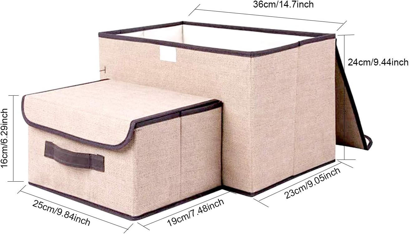 SIMAIYI Foldable Storage Boxes with Lids,Foldable Fabric Storage ...