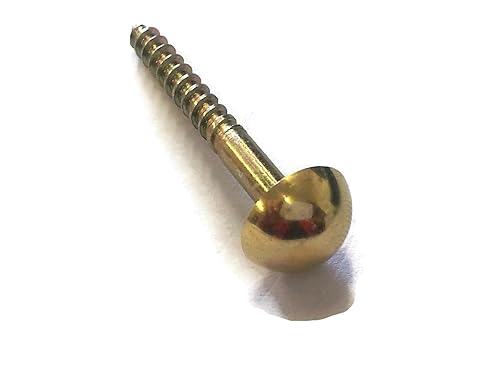 4 x Mirror screws 25mm 1" with brass dome head: Amazon.co.uk: DIY & Tools