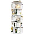 Amazon.com: Aheaplus Rotating Bookshelf, 360 Display Wood Spinning ...