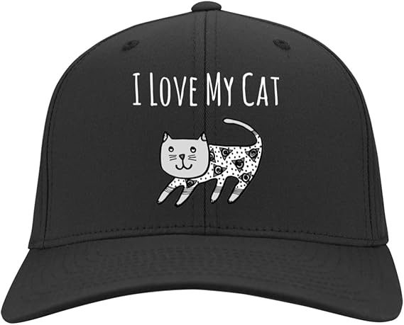USpin I Love My Cat Baseball Cap - Cat Lover Gift - Cat Baseball Hat ...