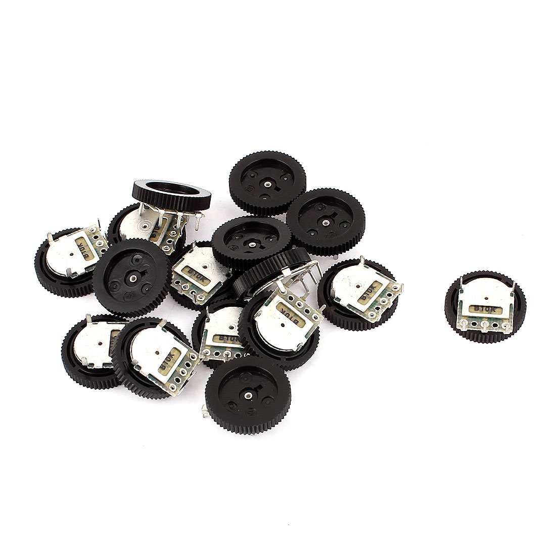 Aexit B103 10K Variable Resistors Ohm 3-Pin Dual Linear Dial Wheel ...