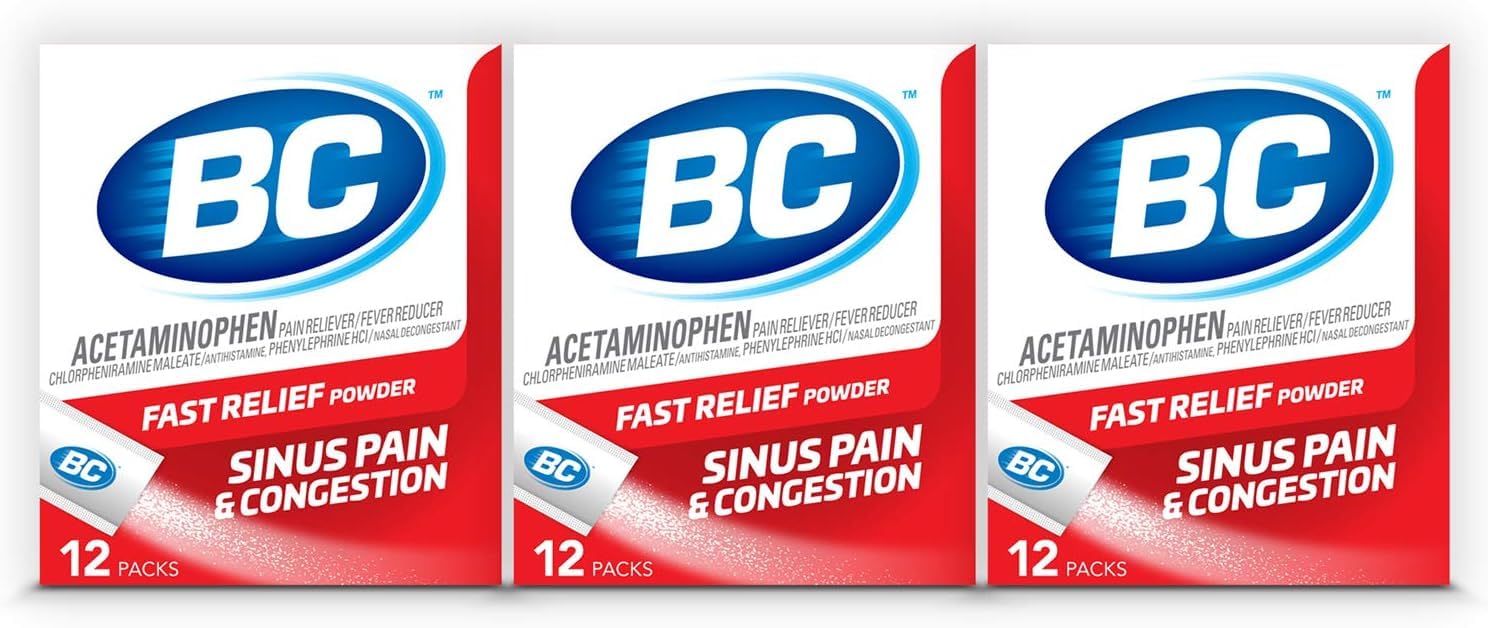 Mua BC Pain Relief Powder, Sinus & Congestion, 12 ct (Pack of 3) trên ...