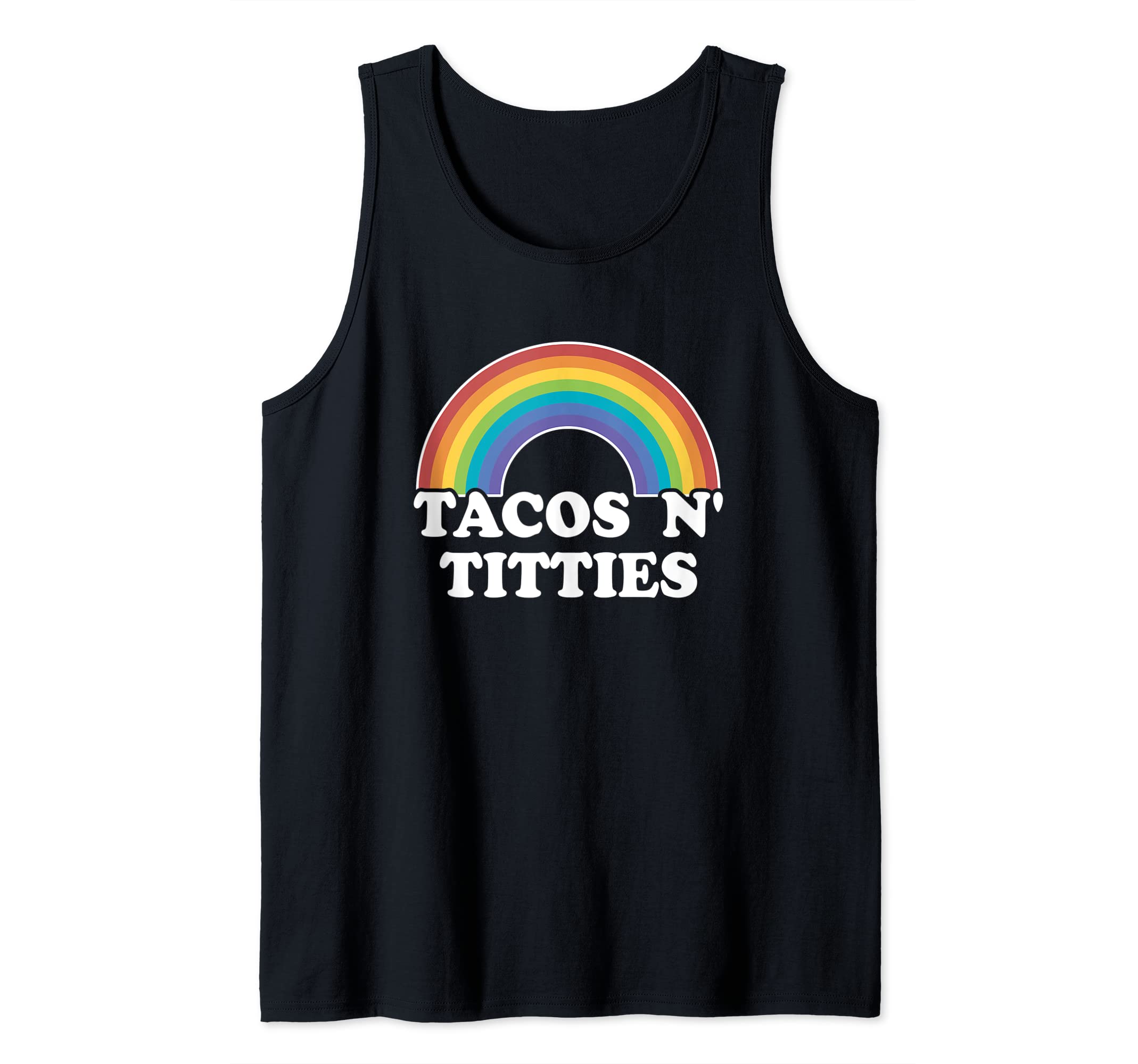 Lesbian Gay Pride Gifts Women Girl Tacos And Titties Rainbow Tank Top ...