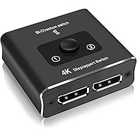 Amazon.com: Hdiwousp DisplayPort Switch Splitter,DP 1.4 Bi-Directional Switcher 2 in 1 Out/1in 2 ...