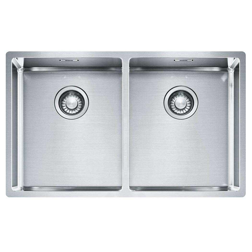 Franke Kitchen Sink Made of Stainless Steel (Silk) with Double Bowl Box ...