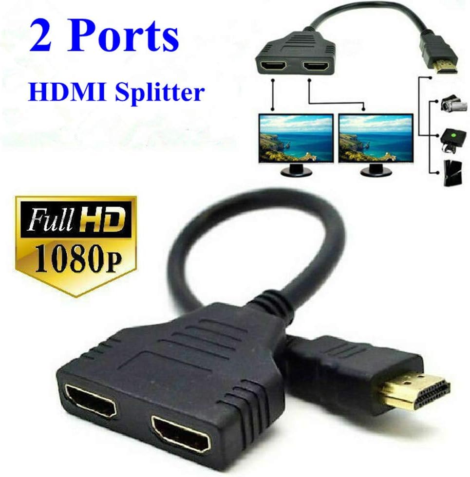 Amazon.com: Dual HDMI Adapter, HDMI to Dual HDMI Splitter, HDMI Male to ...