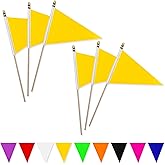Amazon.com : AuTop 20 Pack Solid Color Plain Blue Pennant Flags on ...