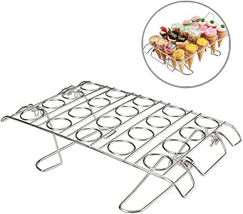 Amazon.com: Cupcake Cone Baking Rack, Ice Cream Cone Stand Holder ...