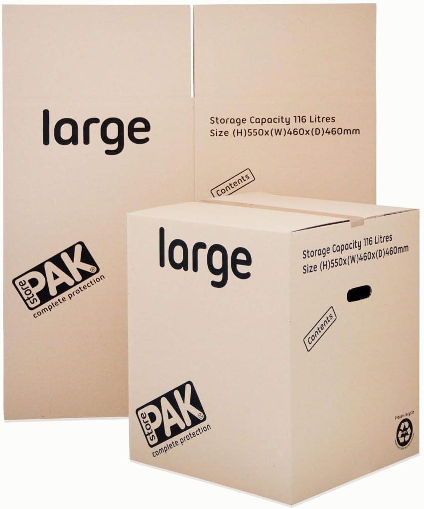 StorePAK Large Storage Boxes – Archive Cardboard Boxes with Handles ...