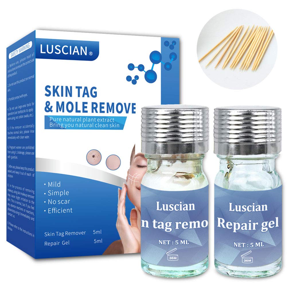 Buy Luscian Mole Remover Skin Tag Remover Set with Repair Lotion Using ...