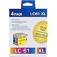 Amazon.com: Lc61XL lc61 Ink cartridges Replacement for Brother lc61 Ink ...