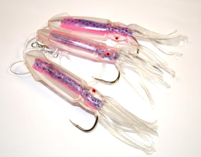 Luminous Squid Rig to 8/0 - 3 Hooks: Amazon.co.uk: Sports & Outdoors