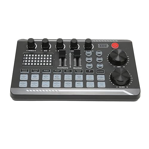 Computer External Live Sound Card, Professional Audio Mixer Voice ...