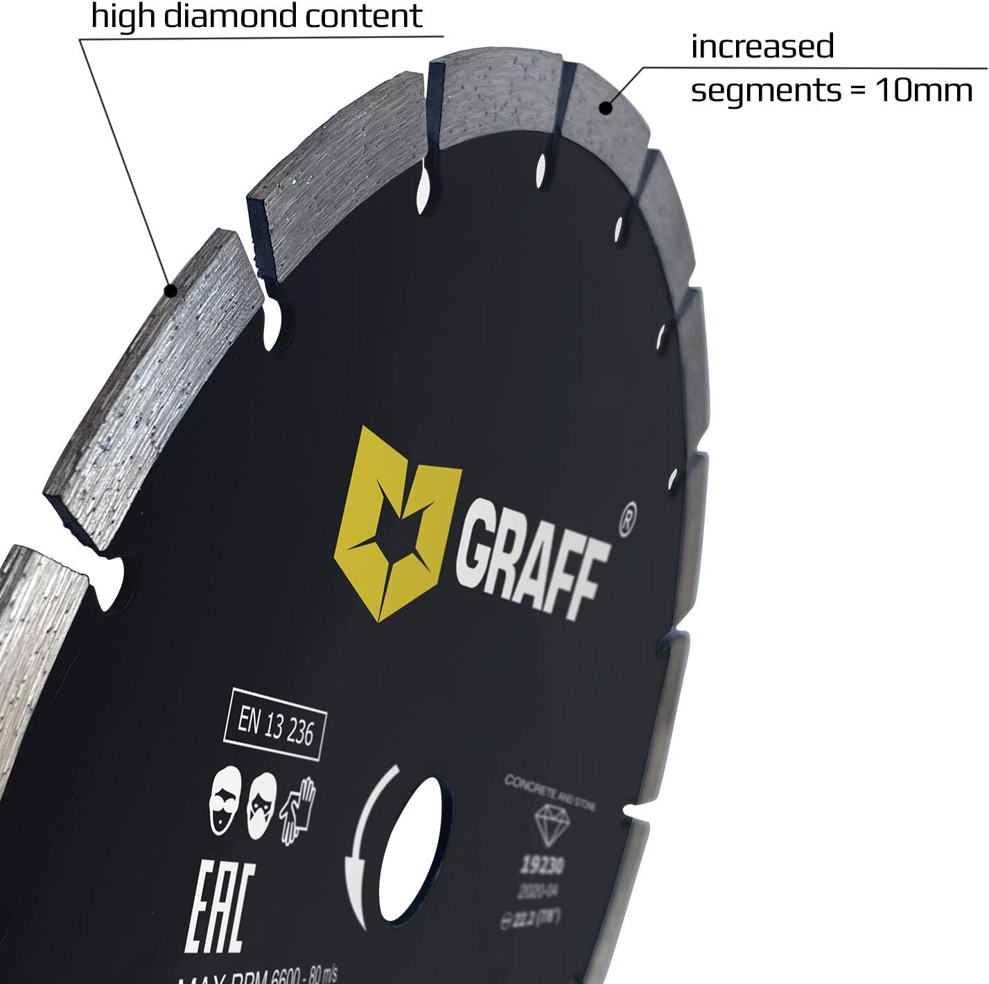 Universal Diamond Cutting Disc GRAFF® 230 x 22,23, Segmented Disc for ...