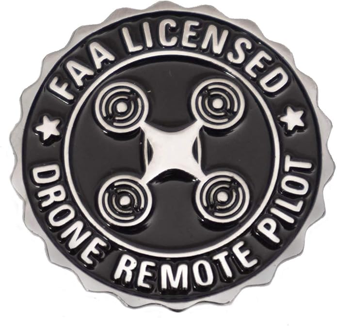 Amazon.com: Small 1.25" Silver Drone Accessories Lapel Pin FAA Licensed ...