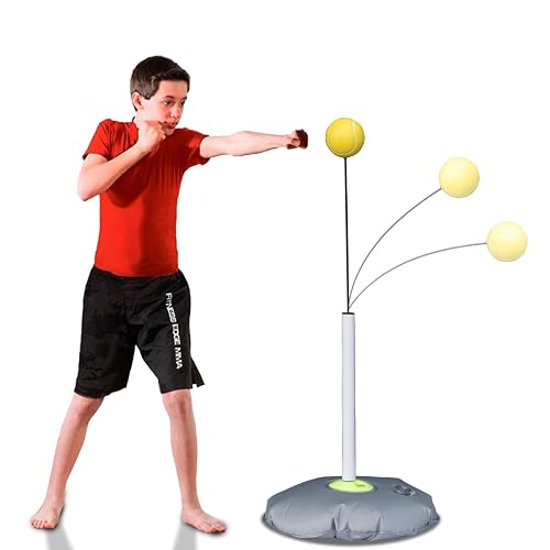SYNTECSO Boxing Reflex Ball, Kids Punching Ball and Boxing Speed Ball ...
