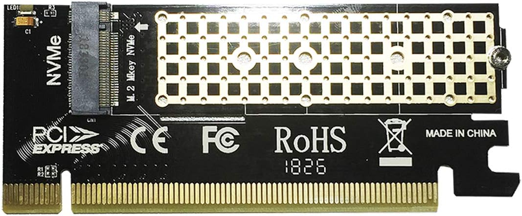 glotrends M.2 PCIe NVMe or PCIE AHCI SSD to PCIE 3.0 x4 Adapter Card ...