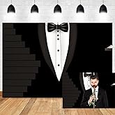 Amazon.com : AOFOTO 7x5ft Classic Man Backdrop Black Gentleman Tuxedo ...