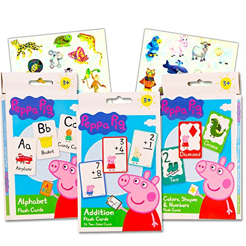 Peppa Pig Flash Cards Set (3 Pack) with Sticker - Want It All