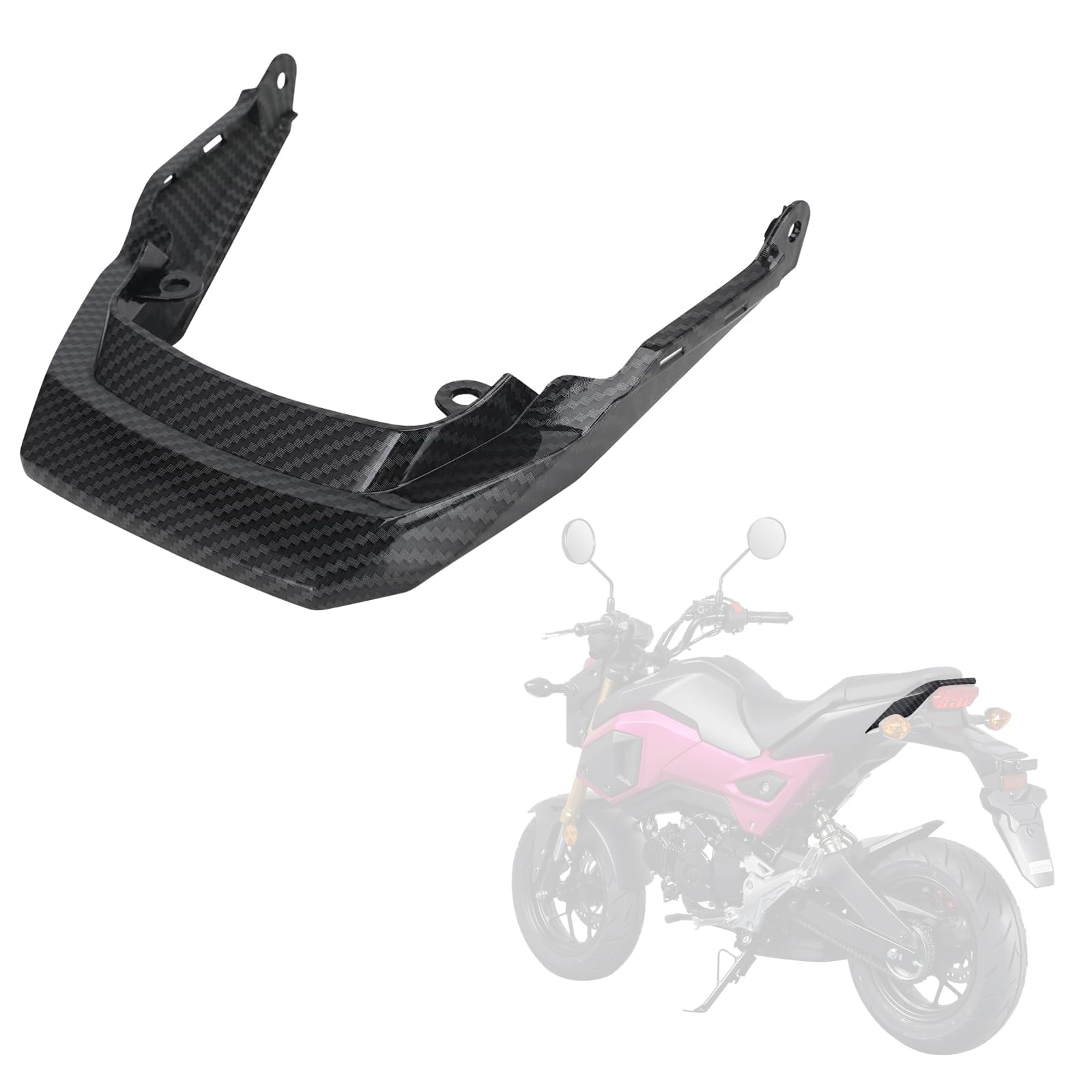 CHANGCHENG Motorcycle Tail Light Cover MSX125 Tail Cover Carbon Fiber ...
