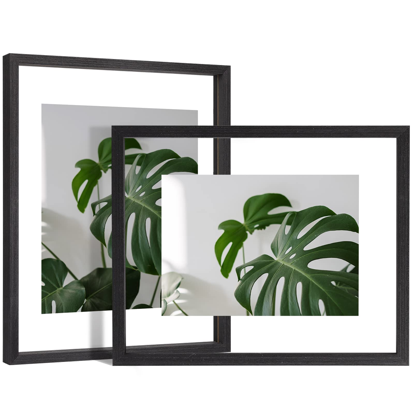 Egofine 11x14 Floating Frames Set of 2, Double Plexiglass Picture Frame ...