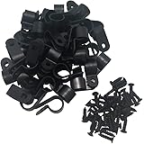 Amazon.com: Hicarer 50 Pack R-Type Cable Clip Wire Clamp, Nylon Screw ...
