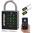eLinkSmart Heavy Duty Smart Padlock with Key, Pad Locks with Code ...
