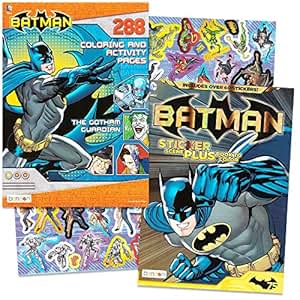 Amazon.com: DC Comics BATMAN Coloring & Activity Book Set with Stickers ...