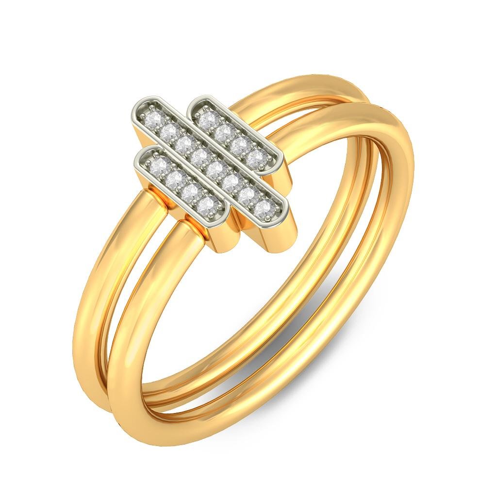 Buy BlueStone 14k Yellow Gold and Diamond Absolute Bond Ring at Amazon.in