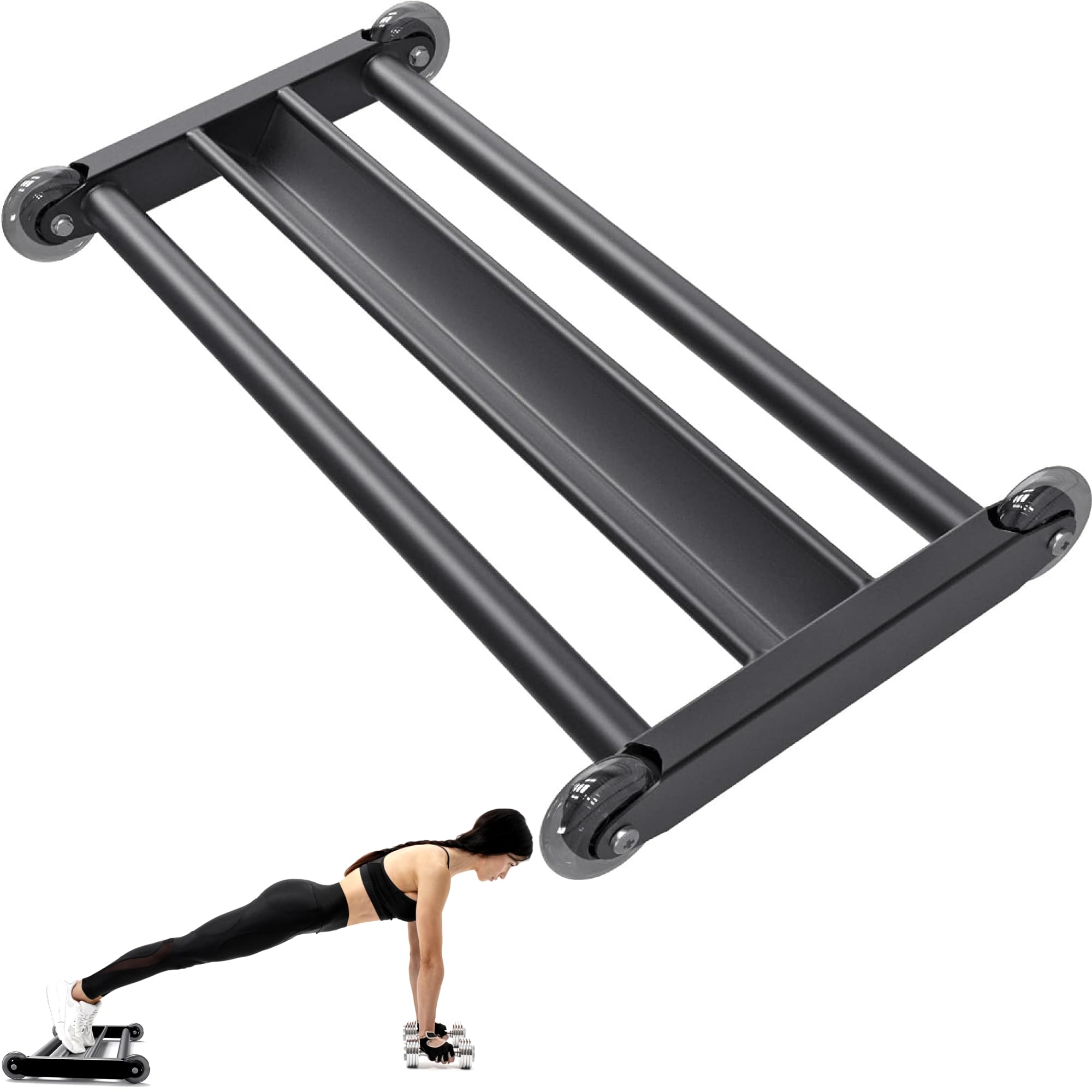 Lifeswell Glute Ham Glider, Versatile Ab Glider Machine with Smooth ...