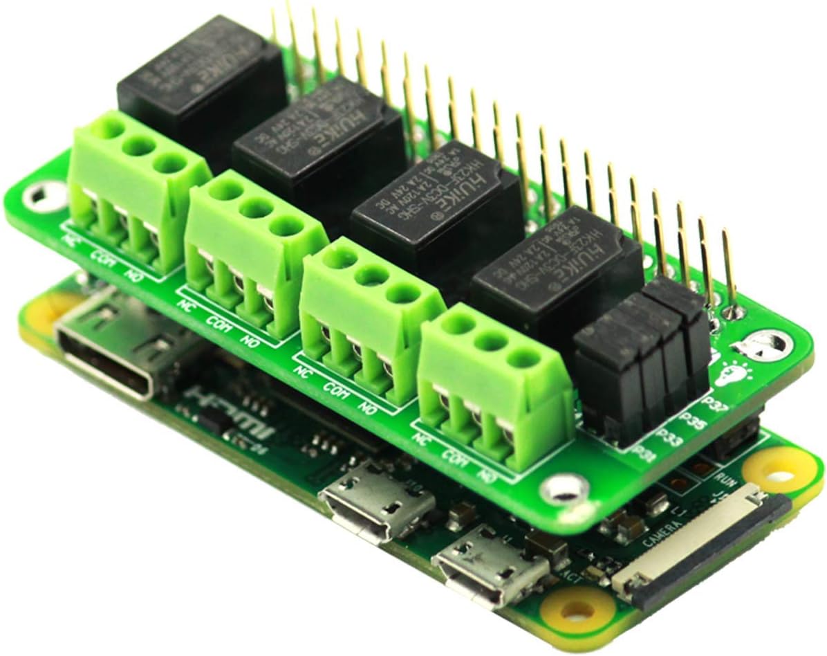sb components Relay 4 Zero 3V 4 Channel Relay Shield for Raspberry Pi ...