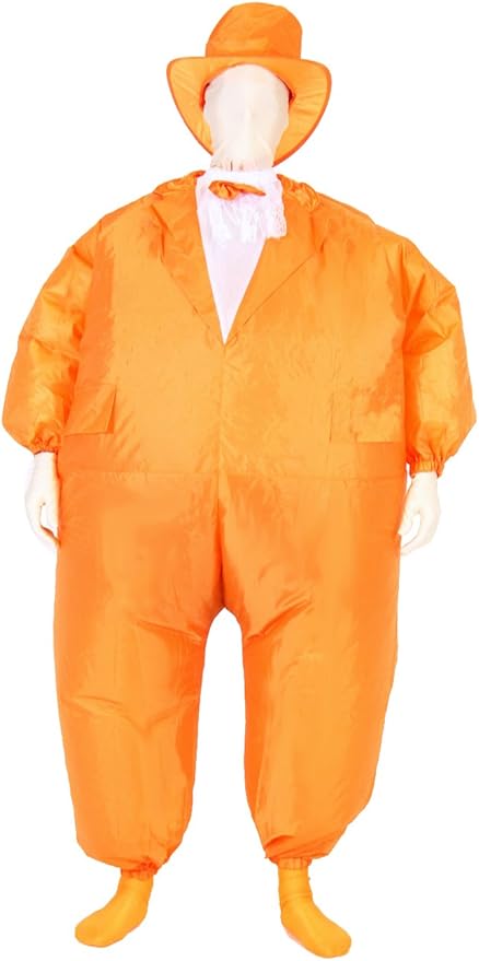 Amazon.com: Tuxedo Tux Adult Orange Inflatable Chub Suit Costume: Toys ...