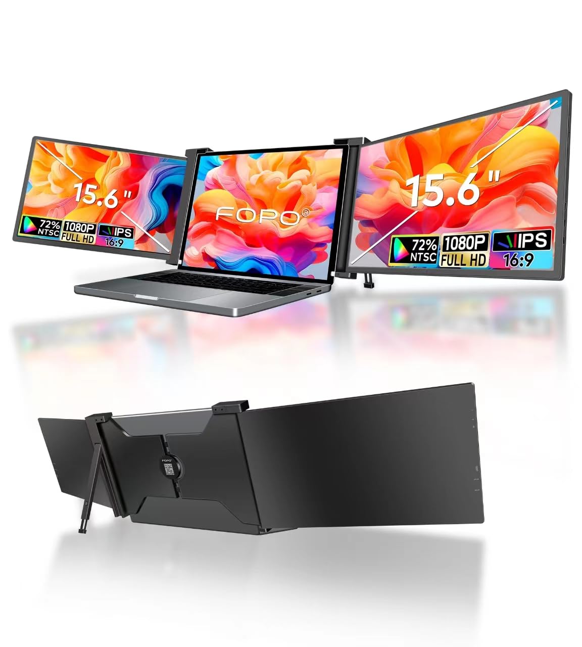 Mua FOPO 15.6" Triple Monitor for Laptop, FHD 1080P IPS Screen Extender ...