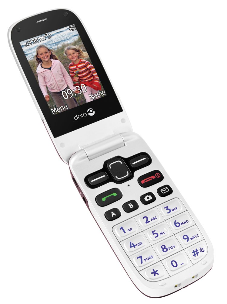Doro PhoneEasy 621 UK Sim Free Mobile Phone - Burgundy: Amazon.co.uk ...