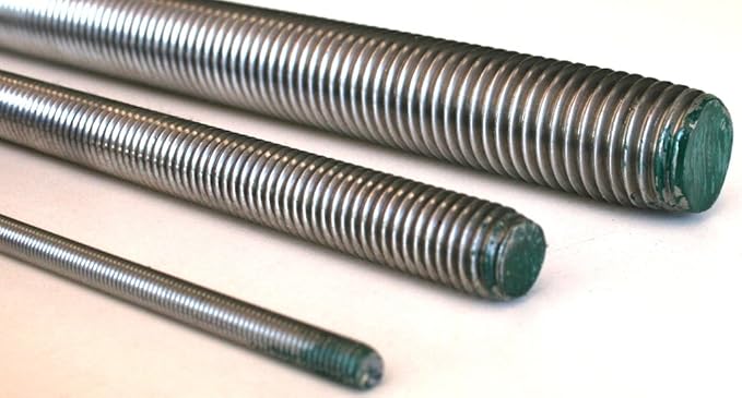 1 varilla roscada, M20, 1000 mm de largo, acero inoxidable, A2, DIN 975 ...